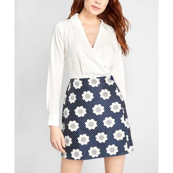 Modcloth | Dresses | Nwt Modcloth Floral Polka Dot Wrap Dress Sz 2 ...